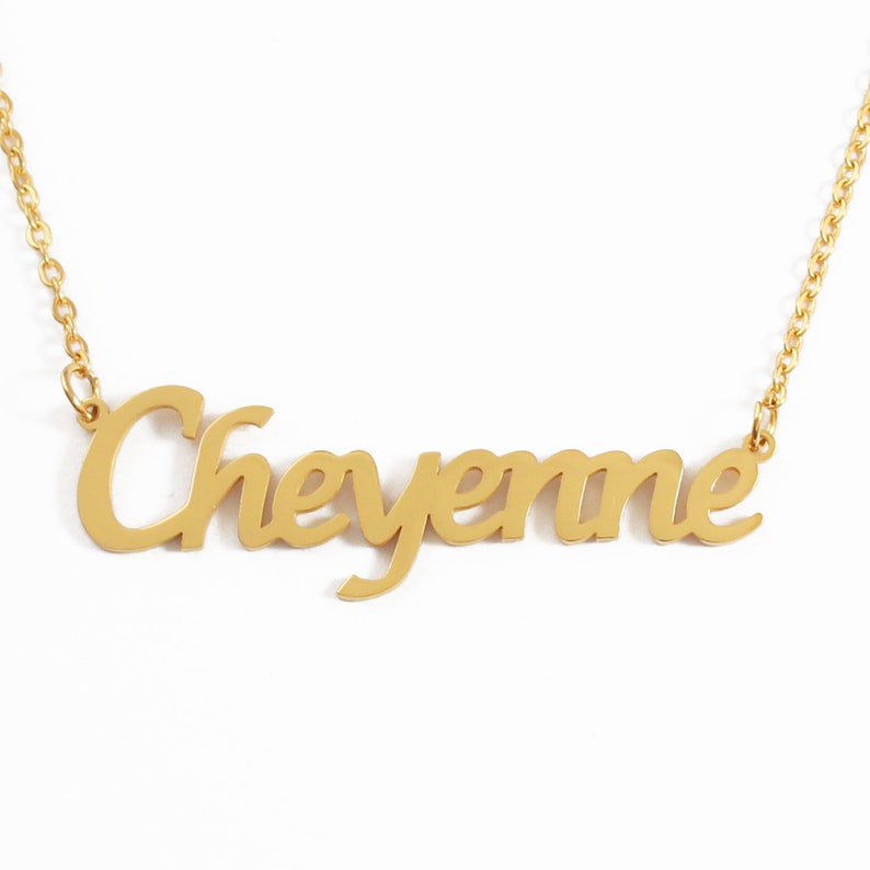 CHEYENNE Personalized Name Necklace 18k Rose Gold/gold - Etsy UK