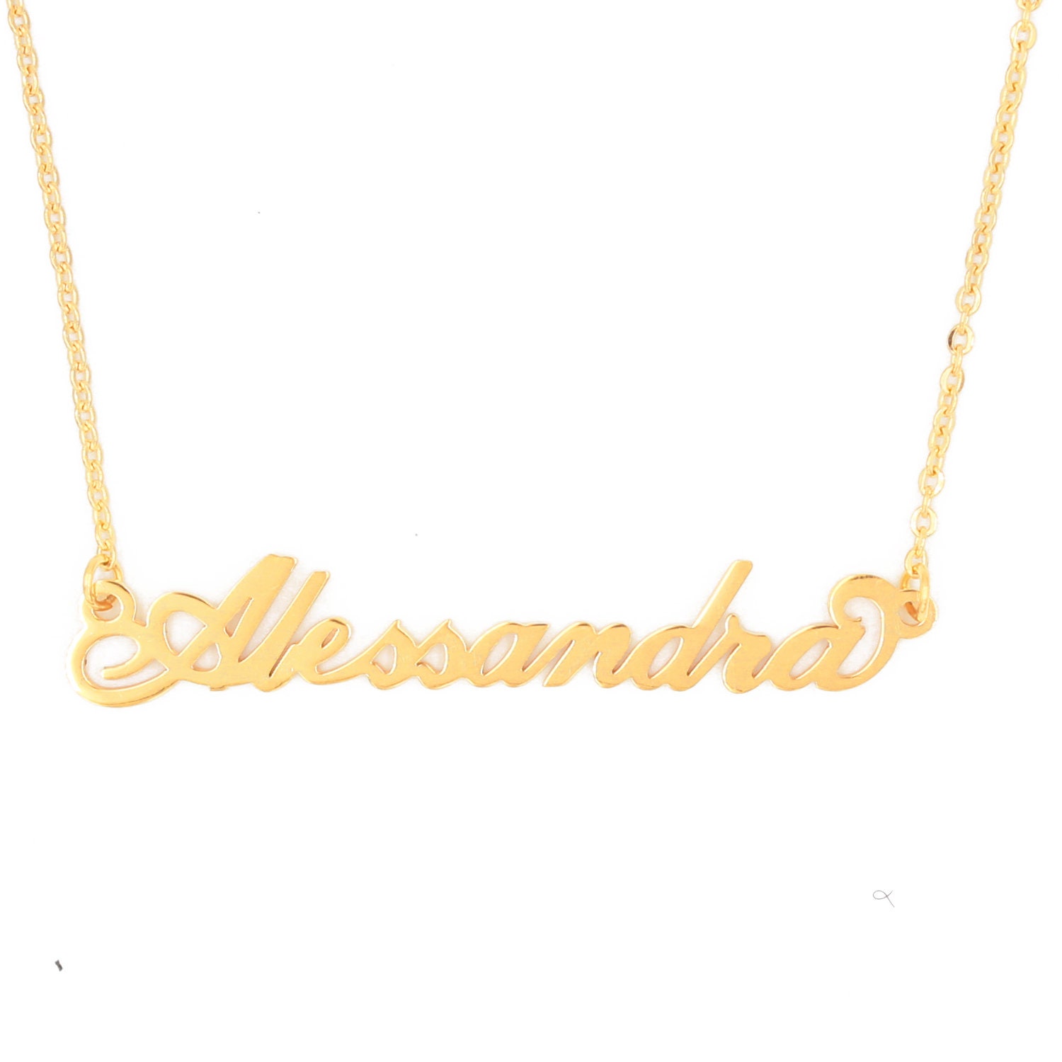 ALESSANDRA - 18K Gold / Silver Tone / Rose Gold Plated Personalized ...