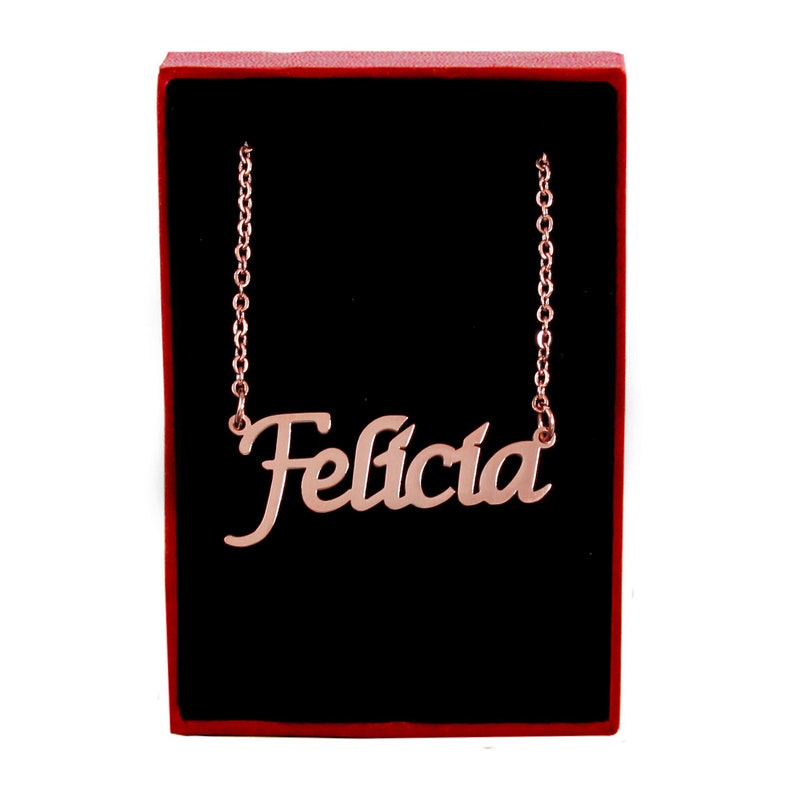 FELICIA Personalized Name Necklace 18k Rose Gold/gold - Etsy