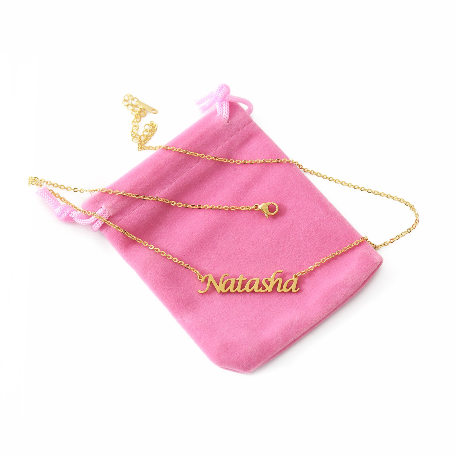 NATASHA - Name Necklace Personalized Custom Jewellery - Free Gift Box ...