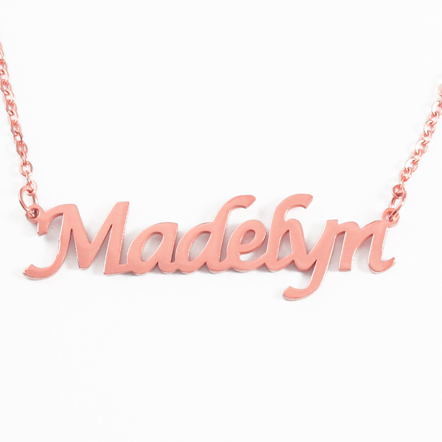 MADELYN - Personalized Name Necklace - 18k Rose Gold/gold Plated/silver ...