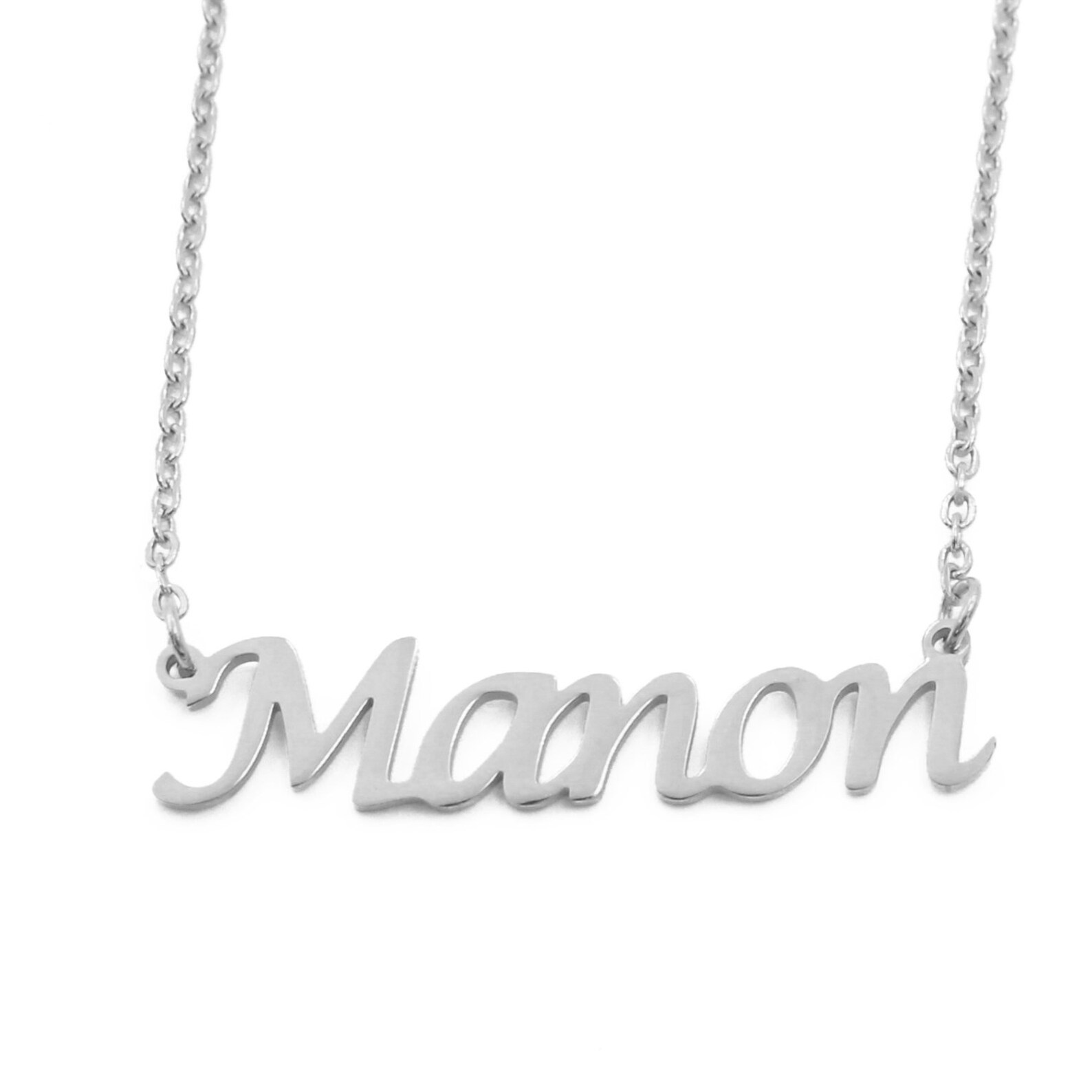 MANON Personalized Name Necklace 18k Rose Gold/gold - Etsy