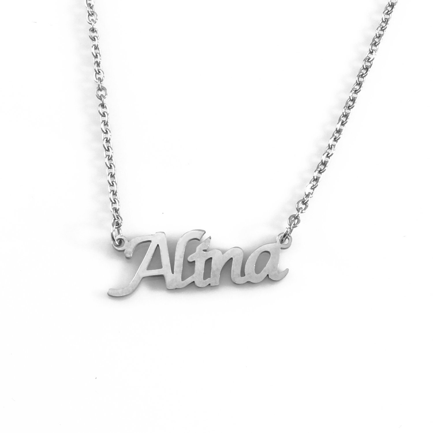Alina Name Necklace Rose Gold/gold/silver Toned Free Gift Box & Bag ...