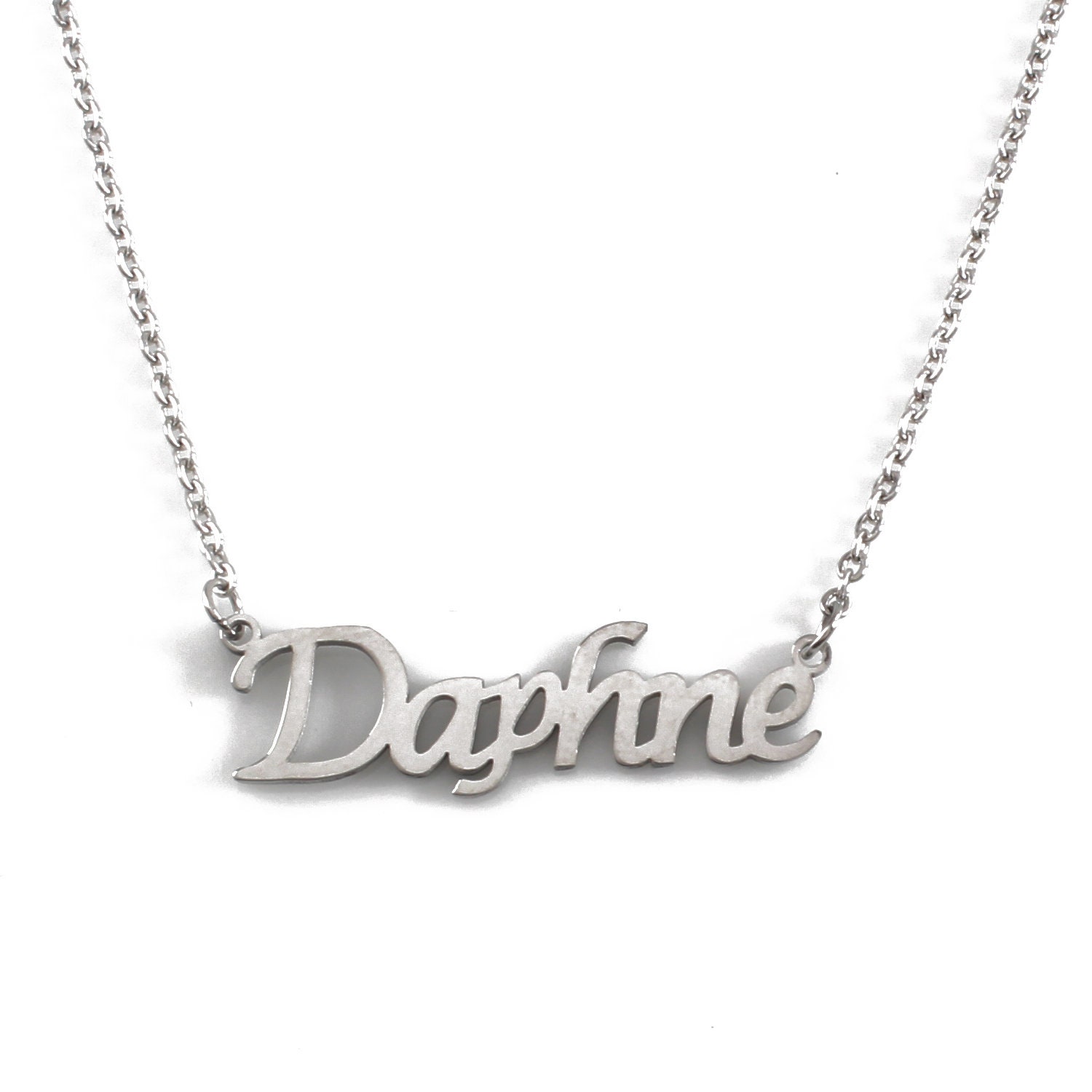 DAPHNE Name Necklace Rose Gold/gold/silver Tone Free Gift Box & Bag ...
