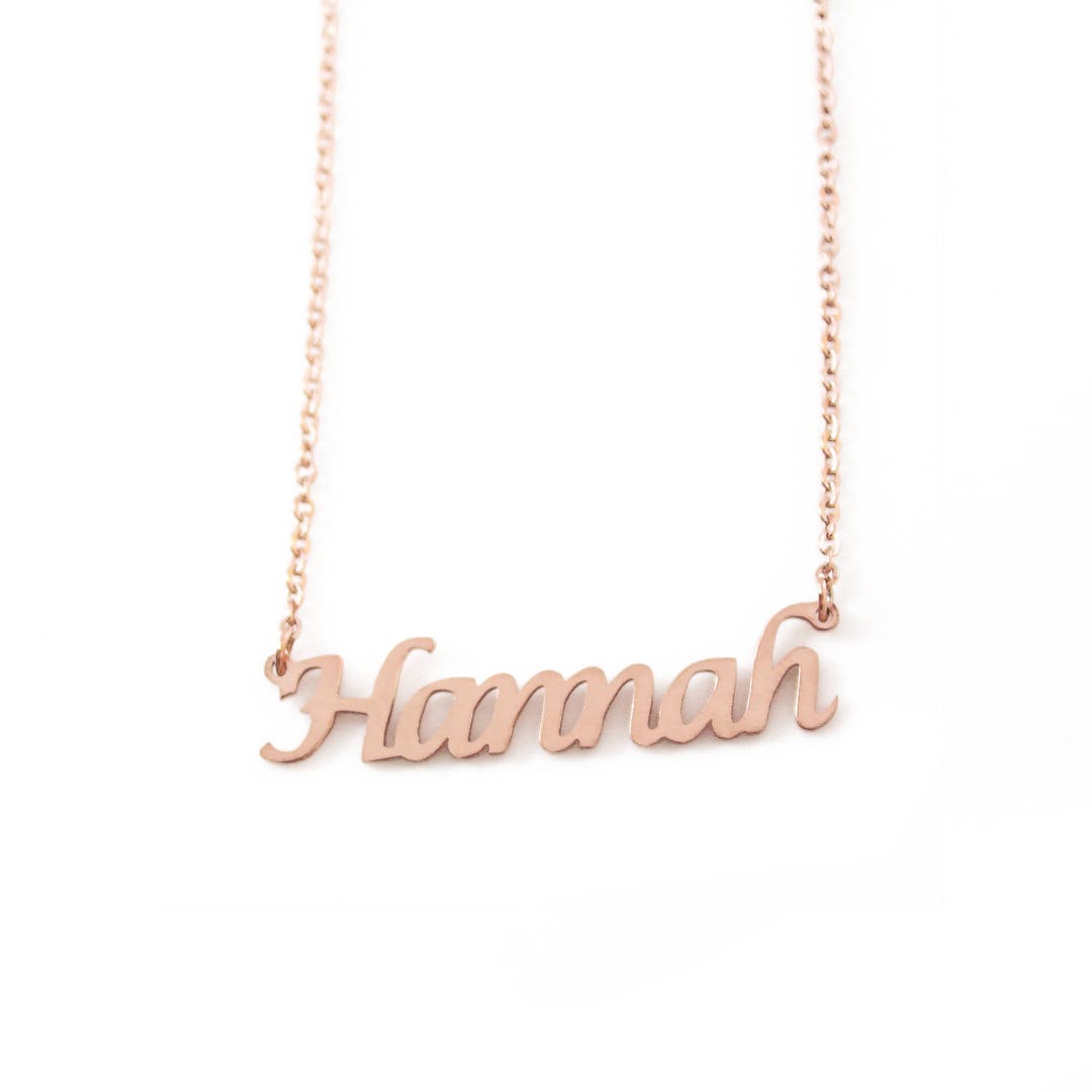 Name Necklace Hannah -personalized Jewelry -customized Jewelry for ...