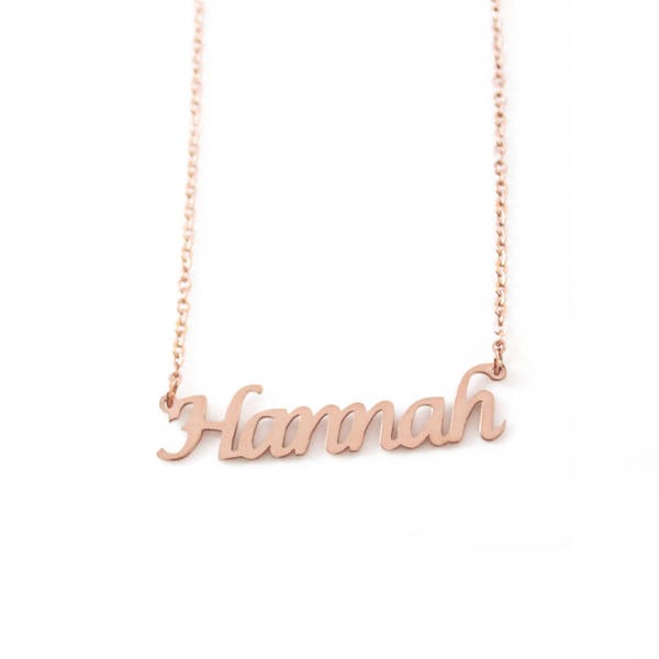 Hannah Name Necklace - Etsy