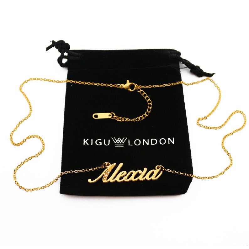Alexia Name Necklace Italic Personalized Jewellery - Etsy