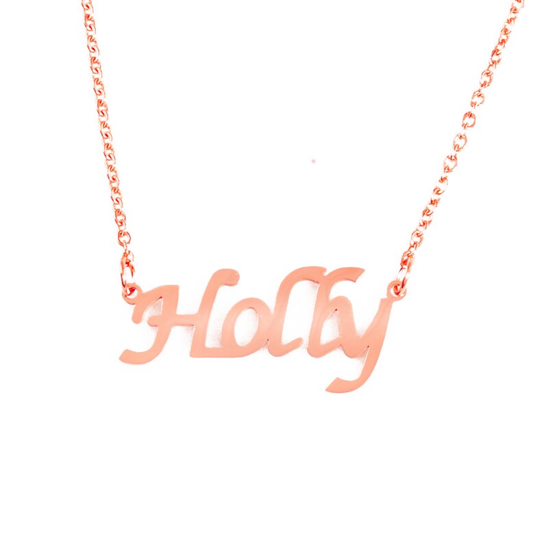 HOLLY Personalized Name Necklace 18ct Rose Gold/gold/silver - Etsy