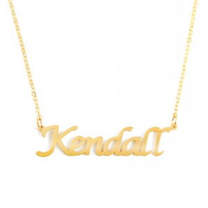 KENDALL Personalized Name Necklace 18ct Rose Gold/gold/silver Free Gift ...