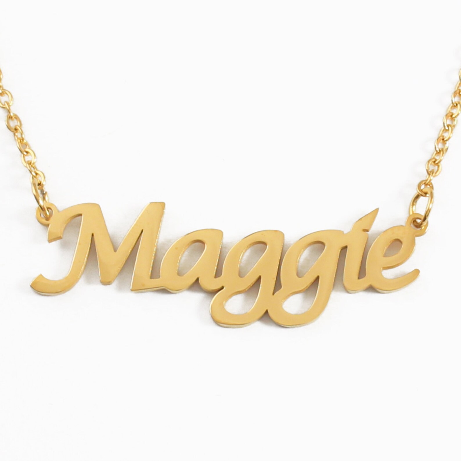 MAGGIE Personalized Name Necklace 18k Rose Gold/gold - Etsy