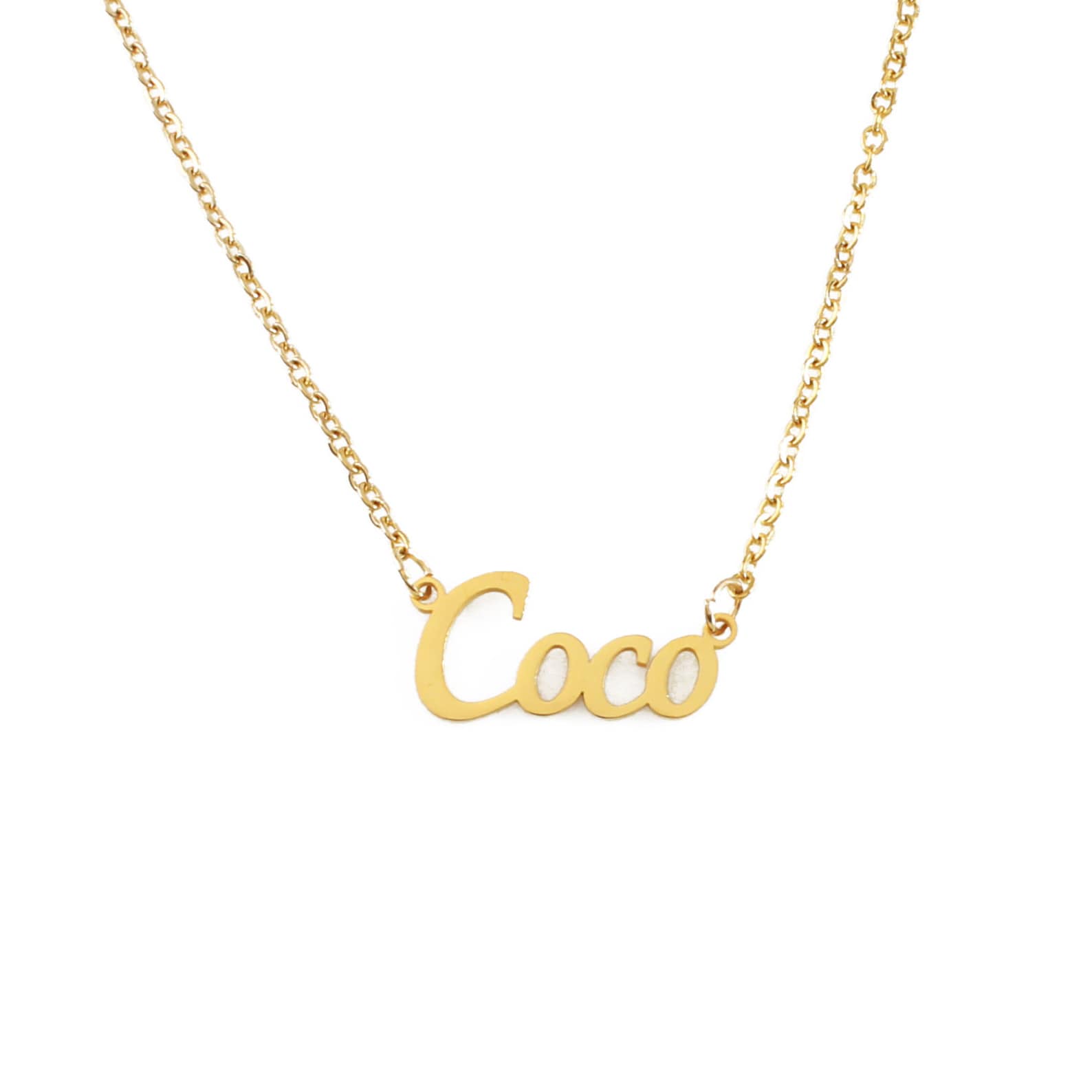 Coco - Name Necklace - Rose Gold/gold/silver Tone - Free Gift Box & Bag ...