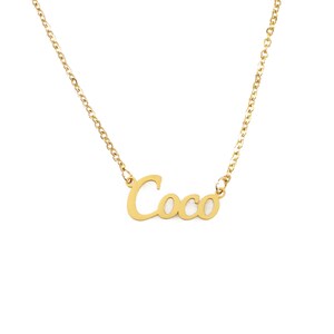 Coco - Name Necklace - Rose Gold/gold/silver Tone - Free Gift Box & Bag ...