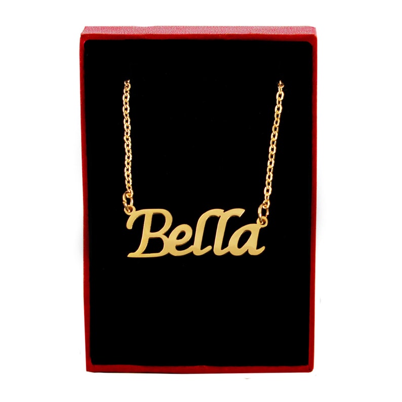 BELLA Personalized Name Necklace 18k Rose Gold/gold Plated-silver Tone ...