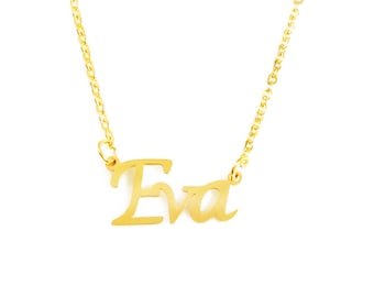 Eva Name Necklace - Etsy