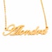 ALONDRA Gold Tone Name Necklace With Crystals Personalized Jewelry Free ...