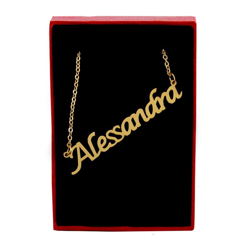ALESSANDRA - Personalized Name Necklace - 18k Rose Gold/gold Plated ...