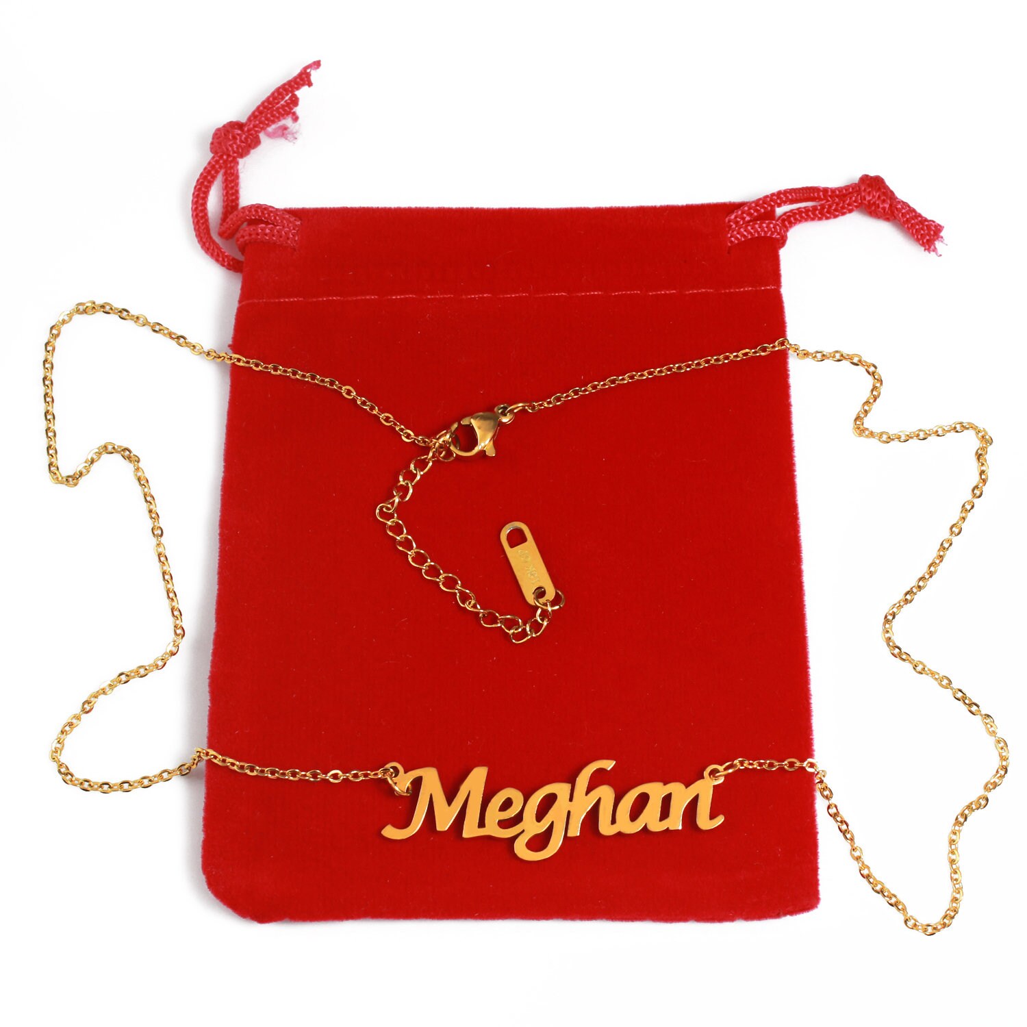 MEGHAN Name Necklace Stainless Steel / 18ct Gold Plated - Etsy
