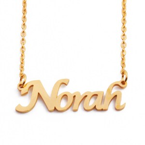 NORAH - Personalized Name Necklace - 18ct Rose Gold/gold/silver - Free ...