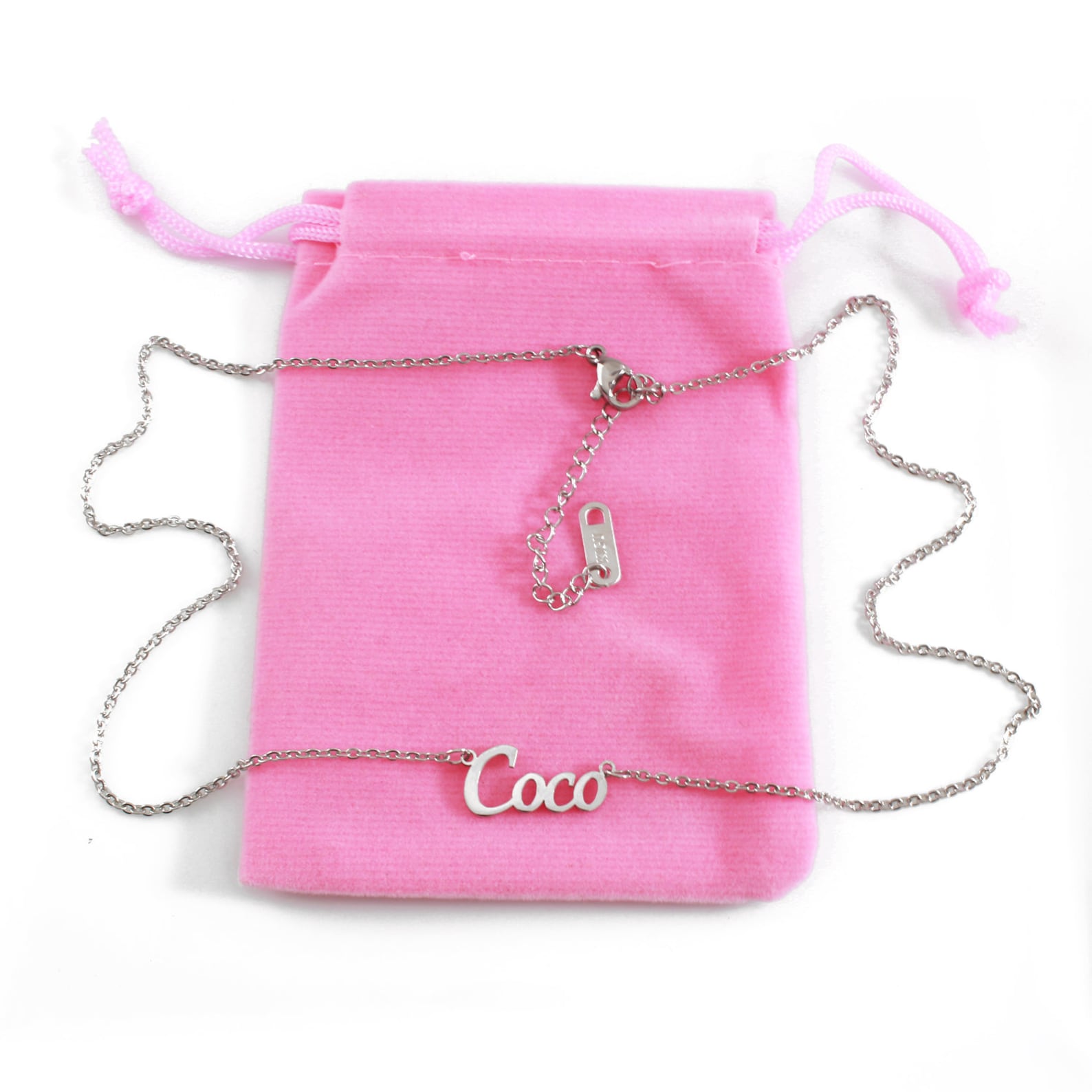 Coco Name Necklace Rose Gold/gold/silver Tone Free Gift - Etsy