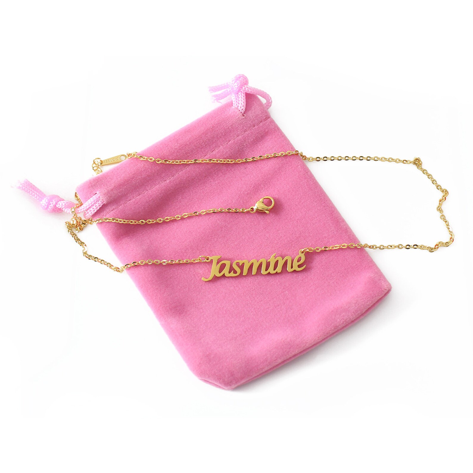 JASMINE - Gold Name Necklace - Personalized Jewellery - Free Gift Box ...