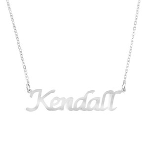 KENDALL Personalized Name Necklace 18ct Rose Gold/gold/silver Free Gift ...