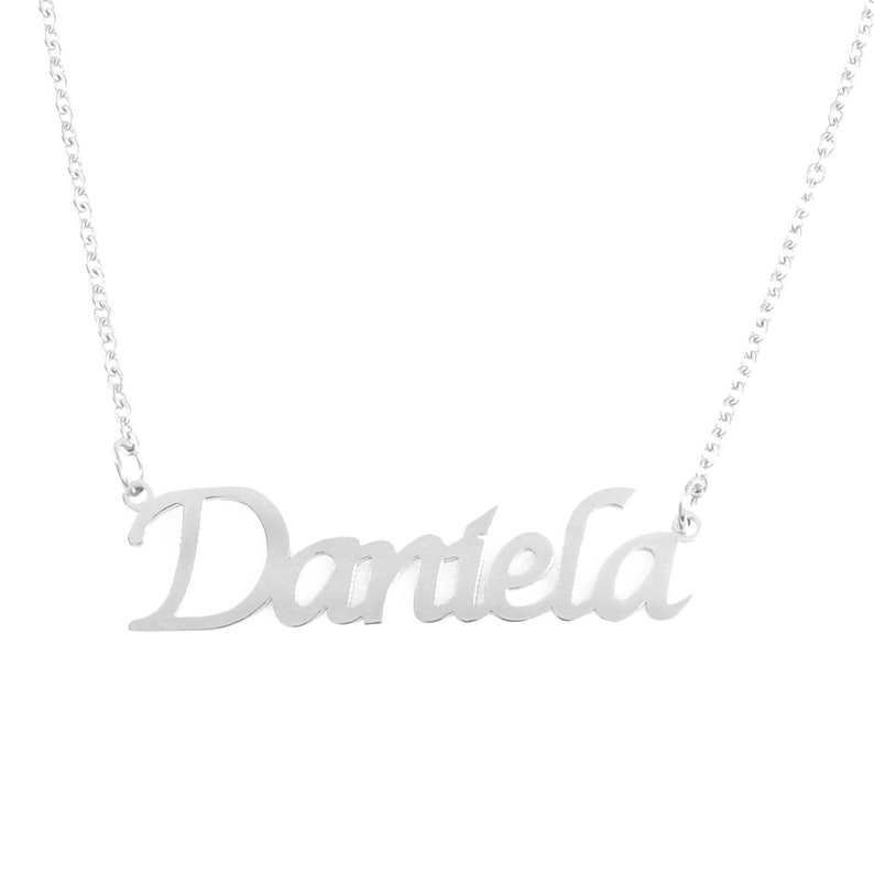DANIELA Personalized Name Necklace 18ct Rose - Etsy