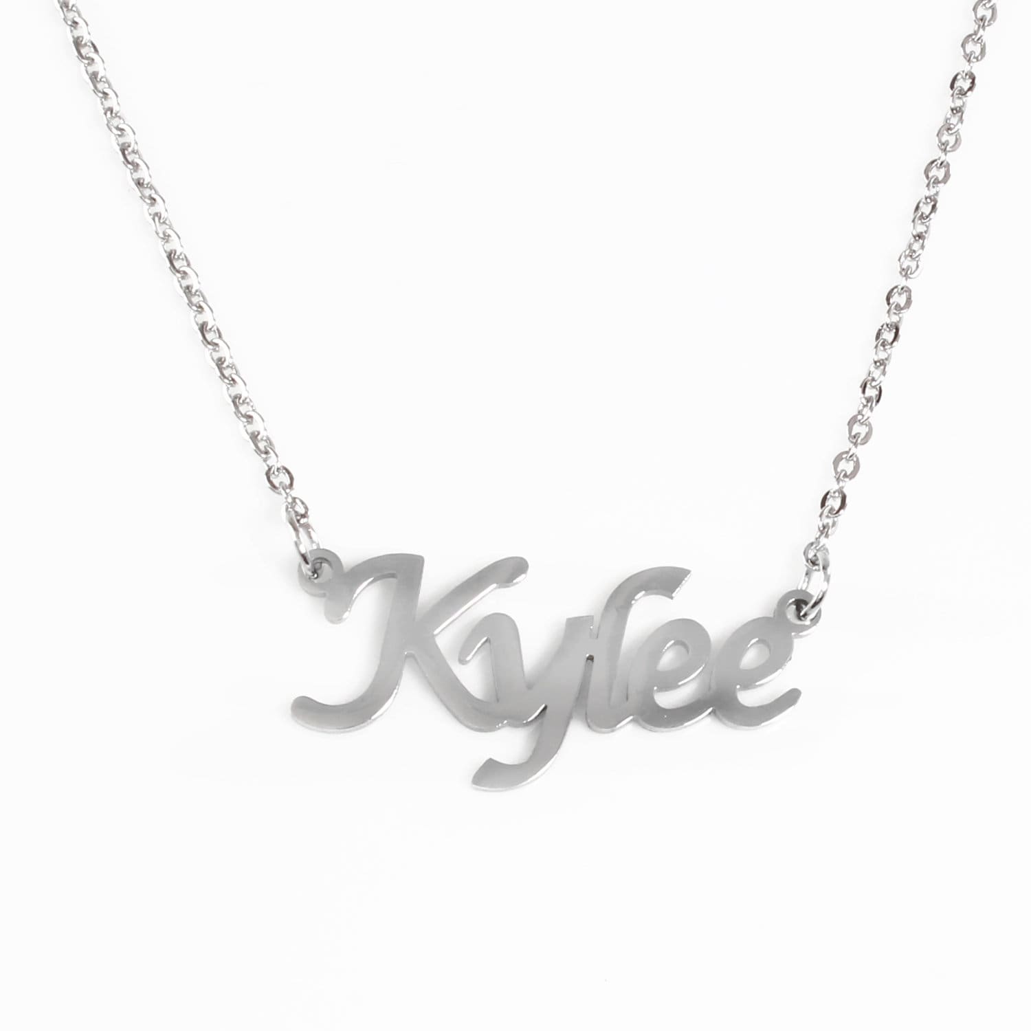KYLEE - Silver Tone Name Necklace - Personalized Jewelery - Free Gift ...