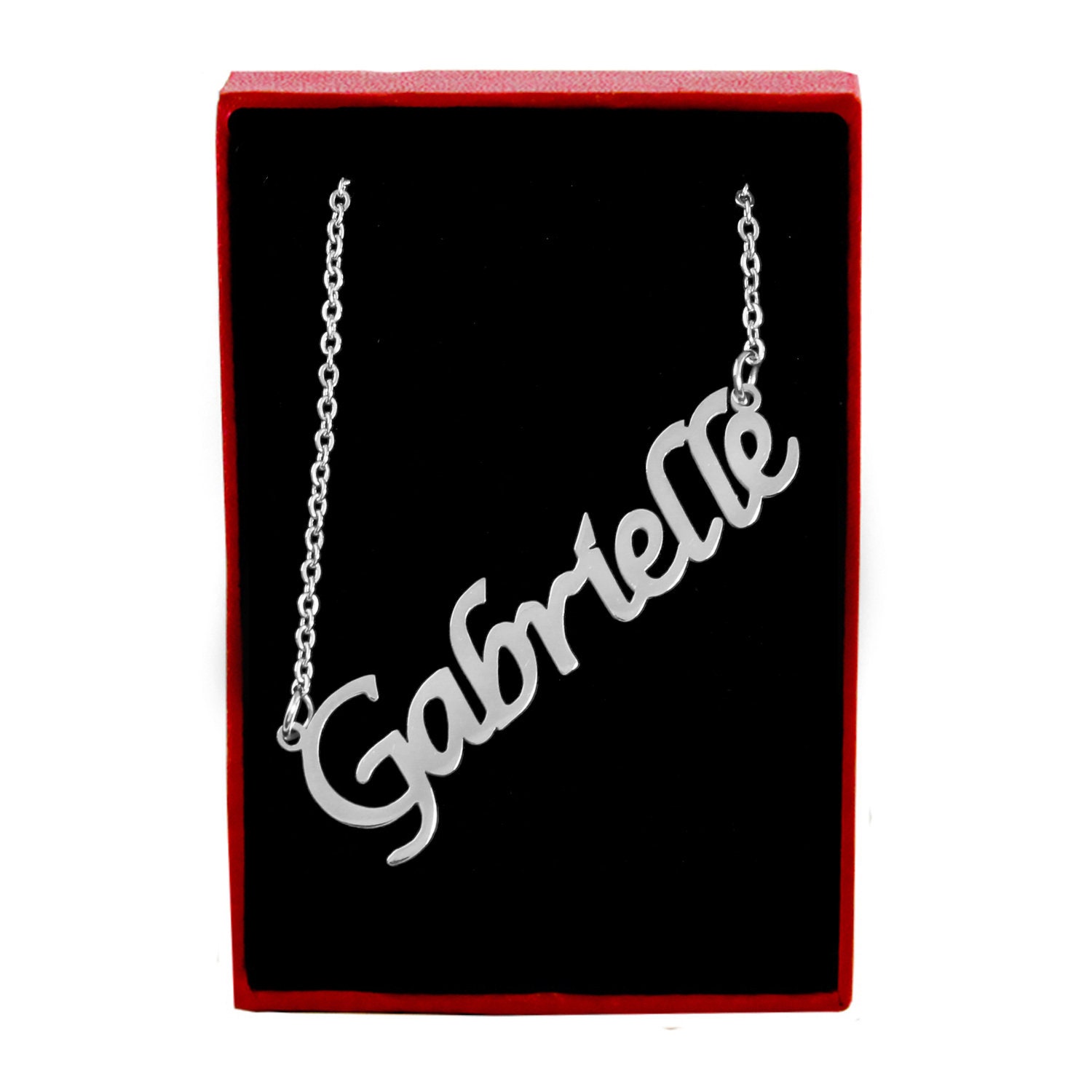 GABRIELLE- Personalized Name Necklace - 18ct Rose Gold/gold/silver ...