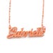 GABRIELLE - 18K Rose Gold Plated Name Necklace With Cubic Zirconia ...