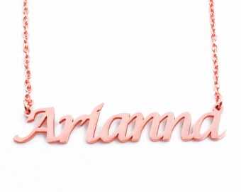 Josephine Rose Gold Name Necklace Personalized Jewellery | Etsy