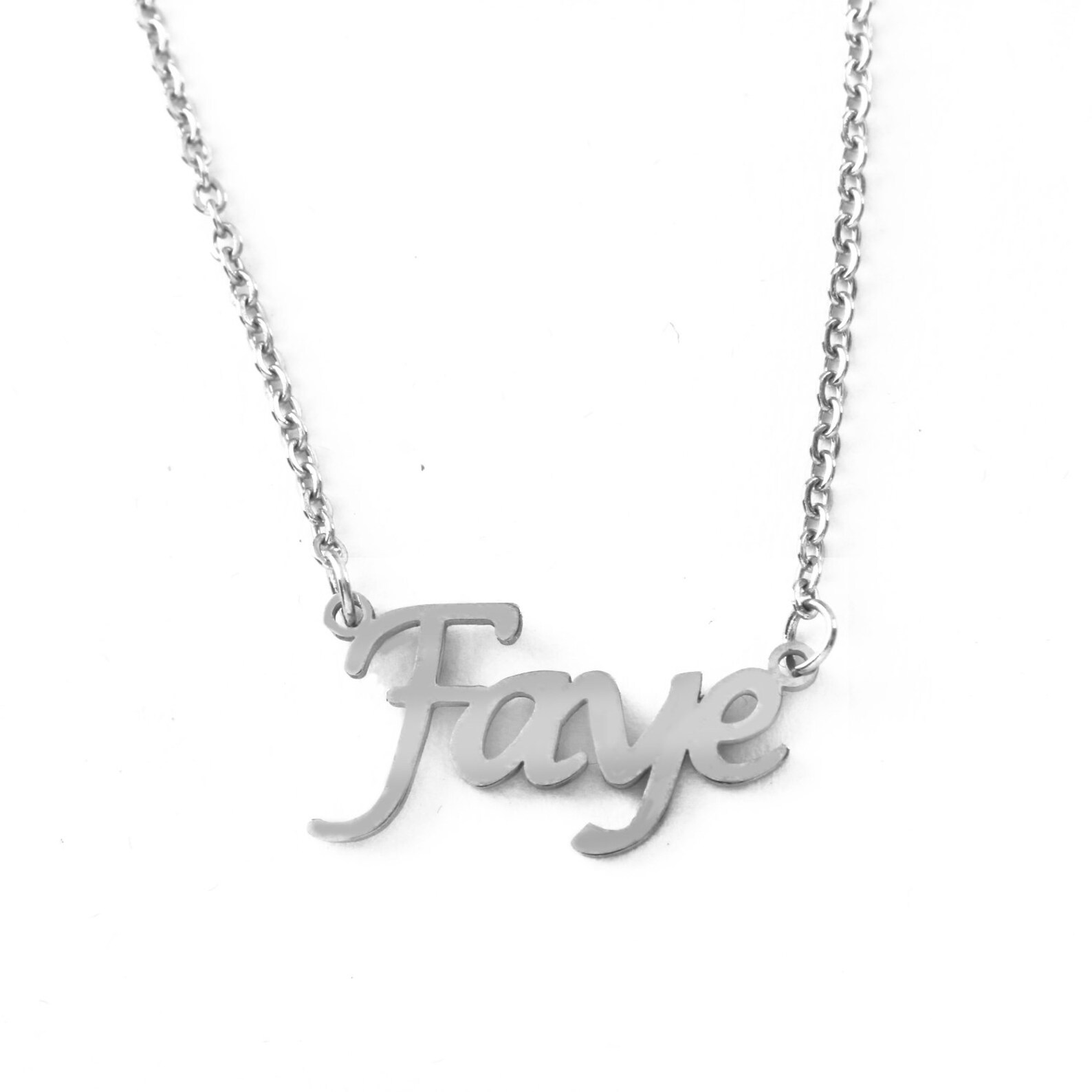FAYE - Name Necklace - Rose Gold/gold/silver Tone - Free Gift Box & Bag ...