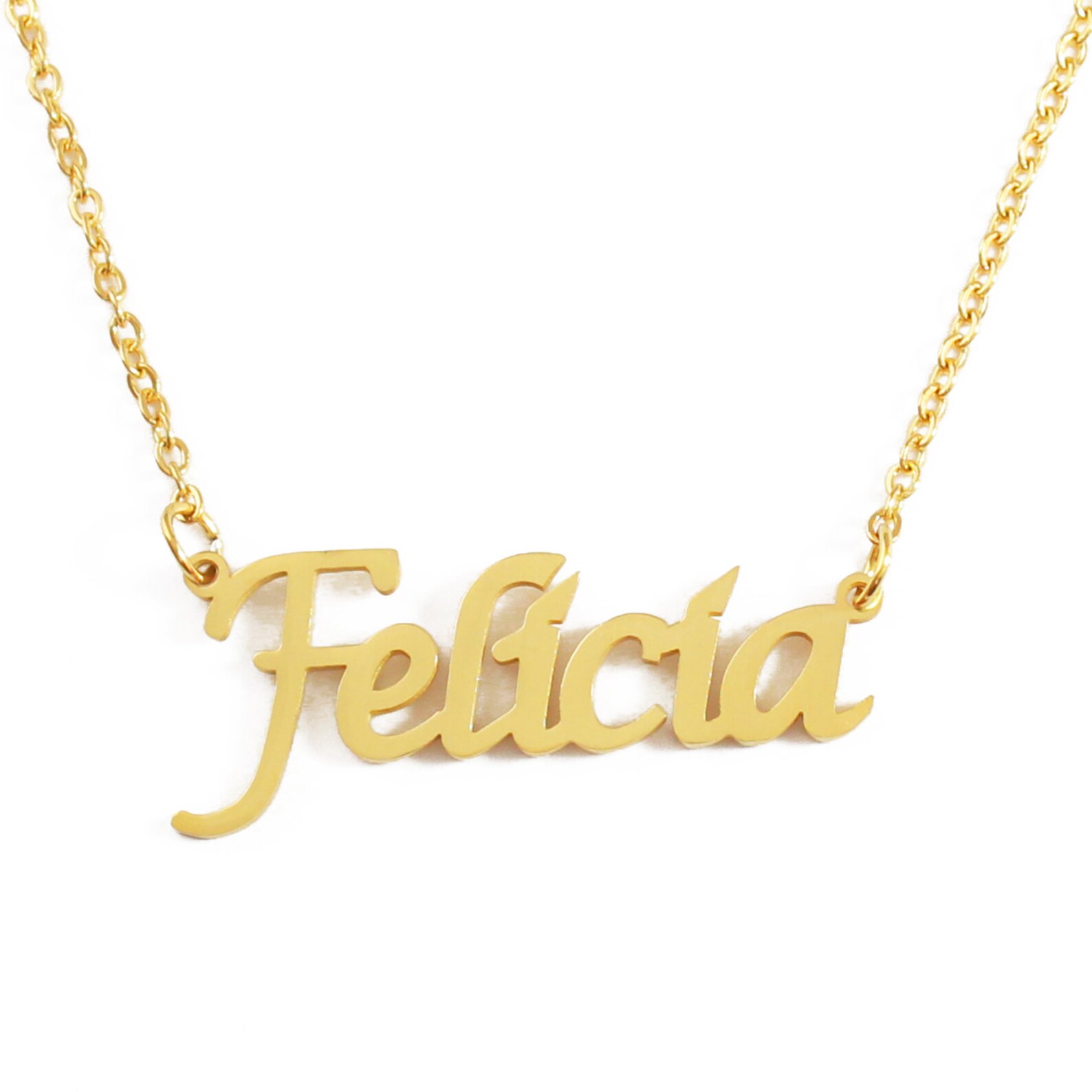 FELICIA Personalized Name Necklace 18k Rose Gold/gold - Etsy