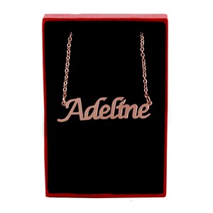 ADELINE Personalized Name Necklace 18k Rose Gold/gold Plated/silver ...