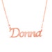 DONNA Personalized Name Necklace 18ct Rose Gold/gold/silver Free Gift ...