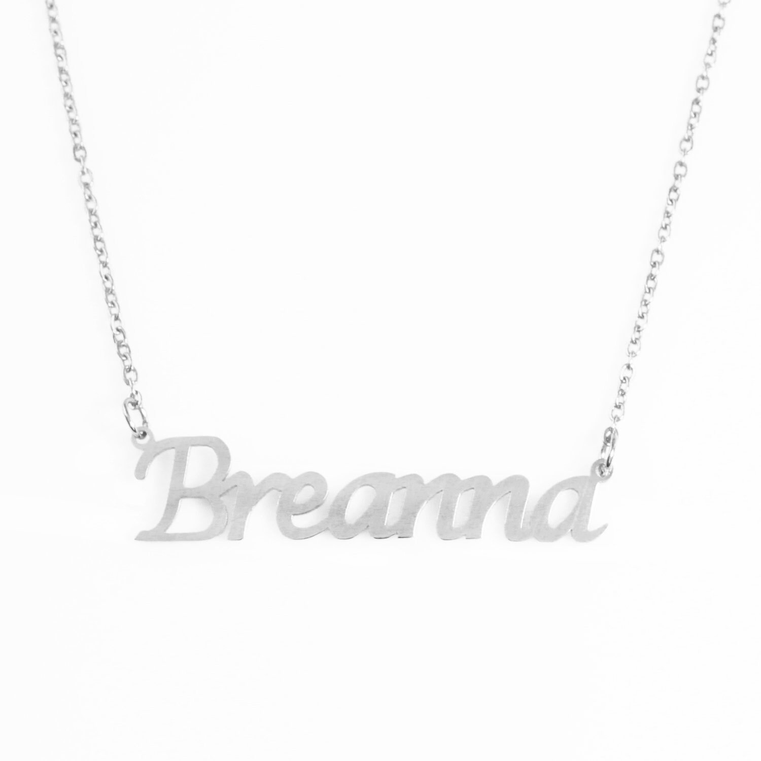 BREANNA Personalized Name Necklace 18k Rose Gold / gold | Etsy