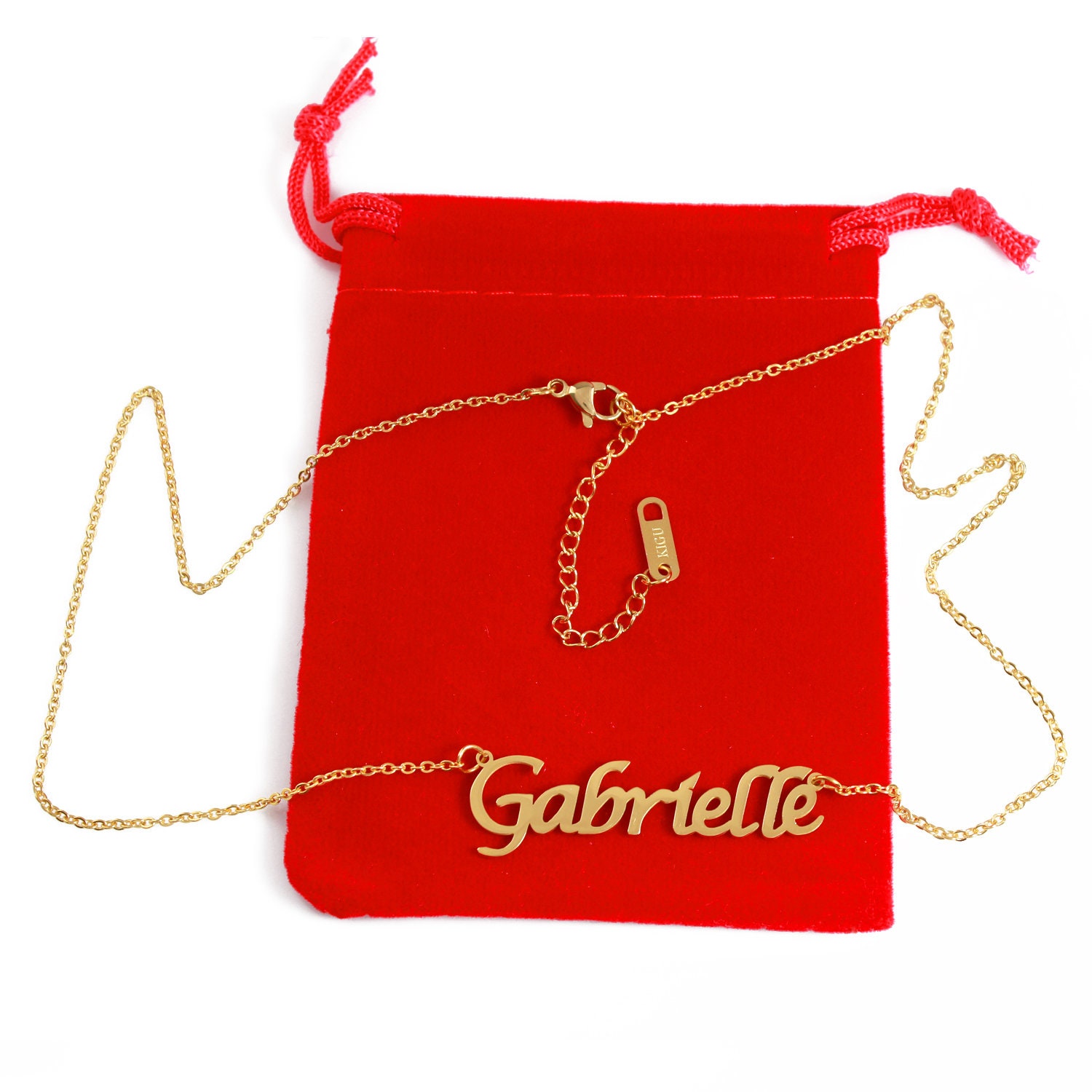 GABRIELLE- Personalized Name Necklace - 18ct Rose Gold/gold/silver ...