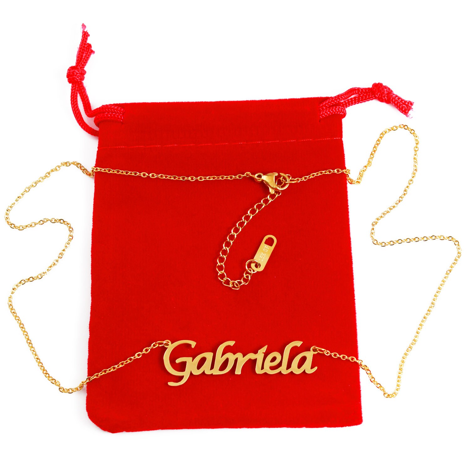 GABRIELA Personalized Name Necklace 18ct Rose - Etsy