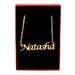 NATASHA - Name Necklace Personalized Custom Jewellery - Free Gift Box ...