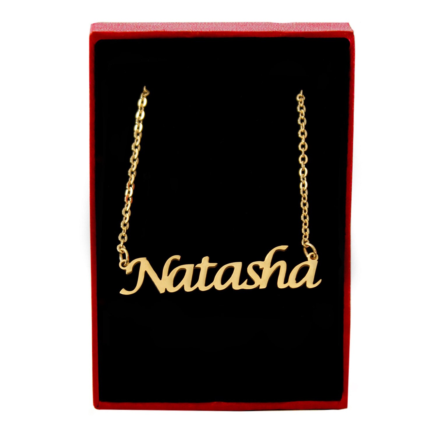 NATASHA Name Necklace Personalized Custom Jewellery Free - Etsy
