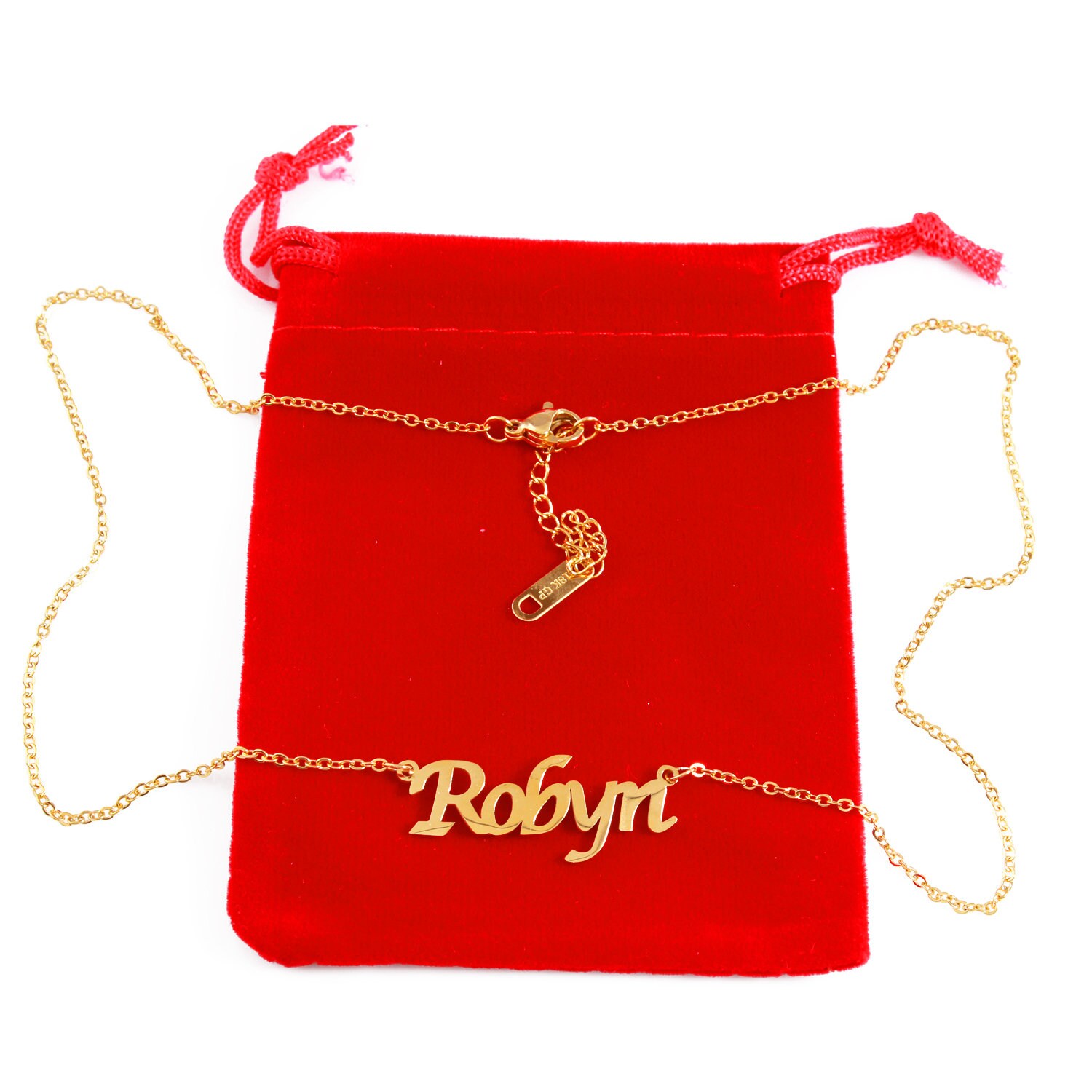 ROBYN Name Necklace Stainless Steel / 18ct Gold Plated - Etsy
