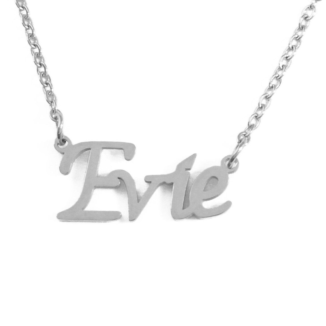Name Necklace Evie-free Gift Box & Bag-18ct Gold - Etsy