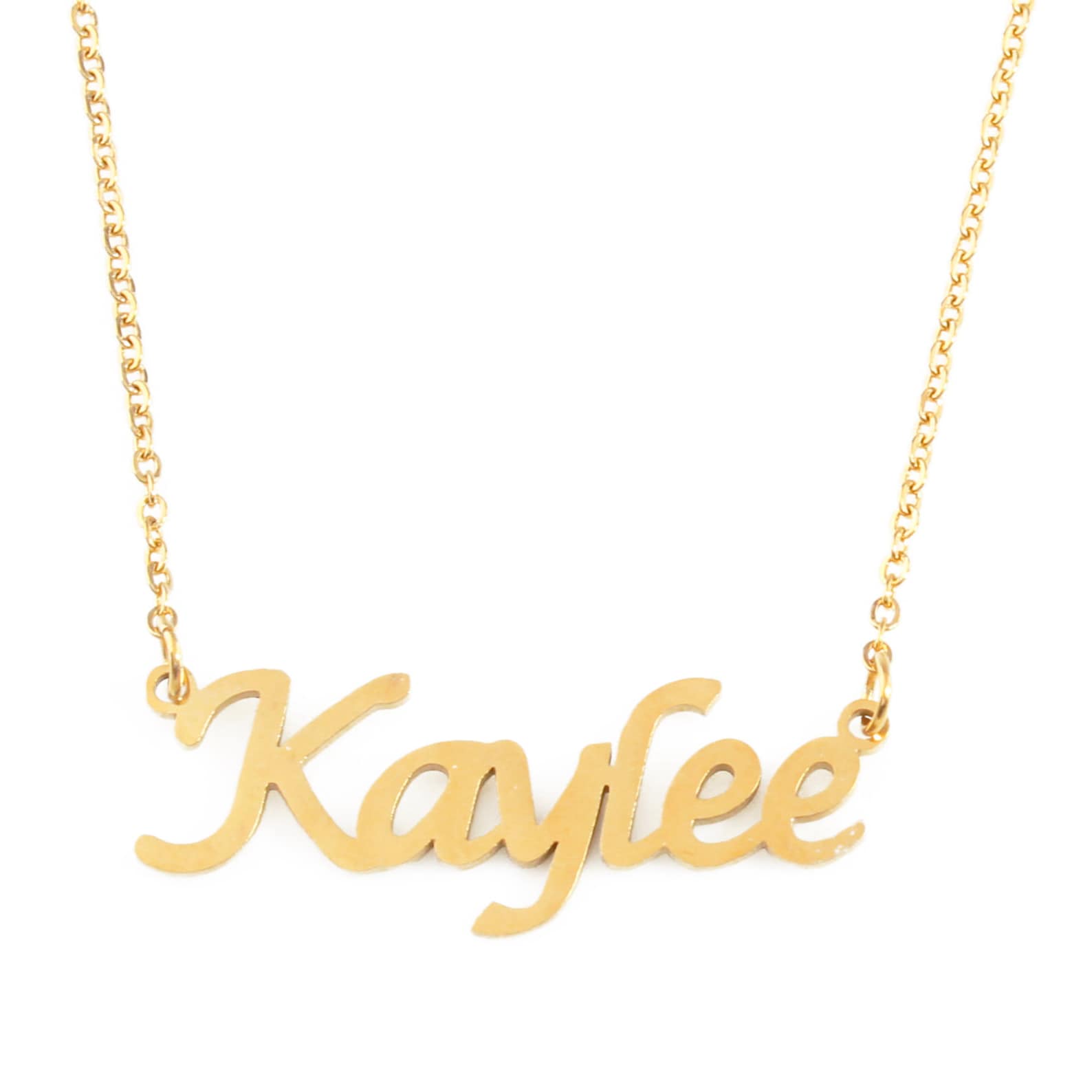 Kaylee - Name Necklace 18ct Gold Plated - Free Gift Box & Bag ...