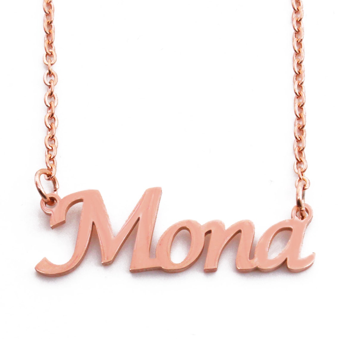 MONA Personalized Name Necklace 18ct Rose Gold/gold/silver - Etsy