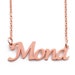 MONA - Personalized Name Necklace - 18ct Rose Gold/gold/silver - Free ...