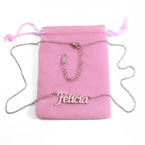 FELICIA Personalized Name Necklace 18k Rose Gold/gold - Etsy