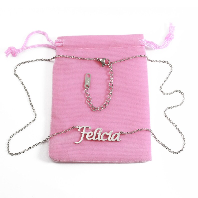 FELICIA Personalized Name Necklace 18k Rose Gold/gold - Etsy