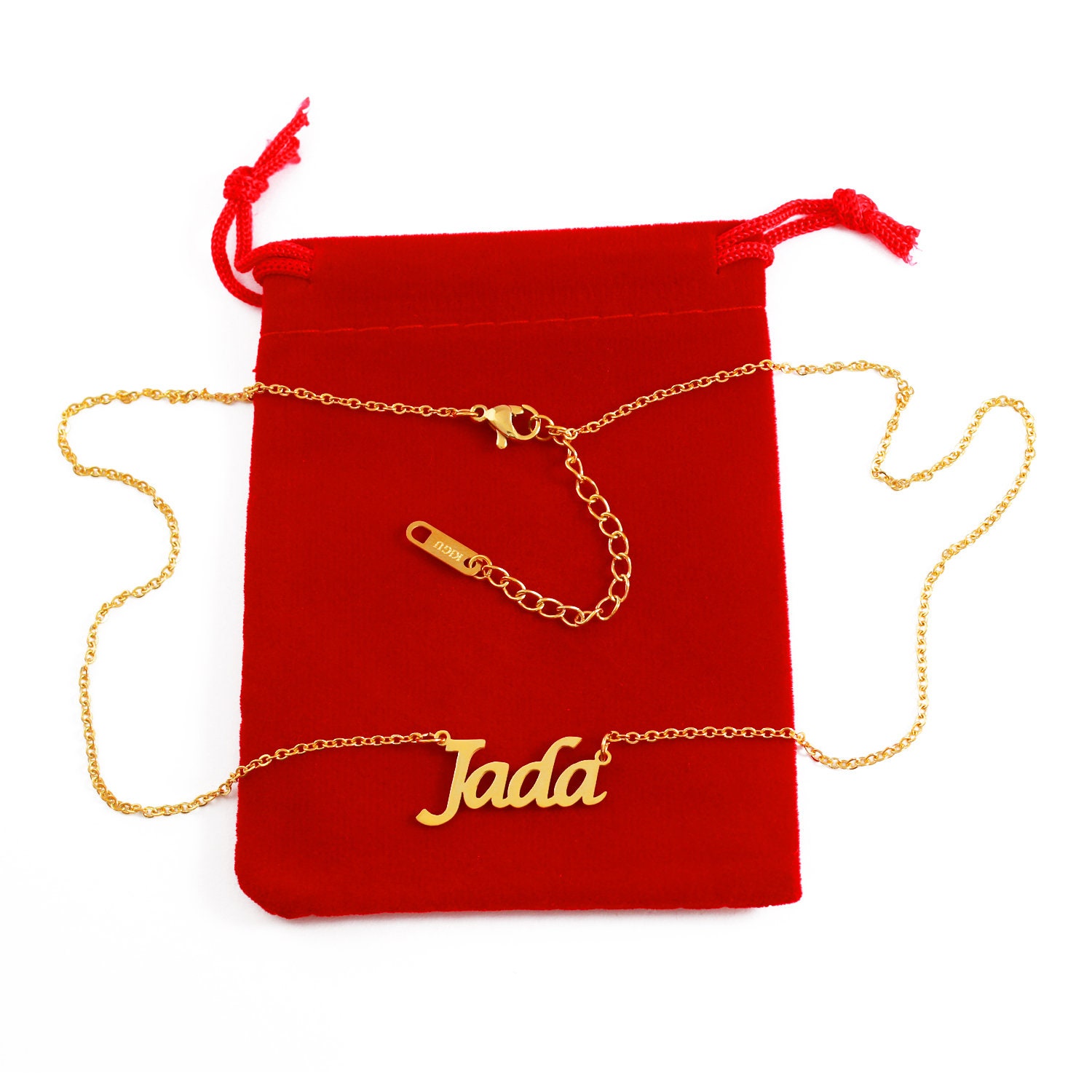 JADA Personalized Name Necklace 18k Rose Gold/gold | Etsy