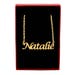 Name Necklace Natalie 18ct Gold Plated- Personalized Jewellery-free ...