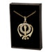 Khanda Symbol Pendant Chain Necklace 18k Gold Plated Family Friends ...