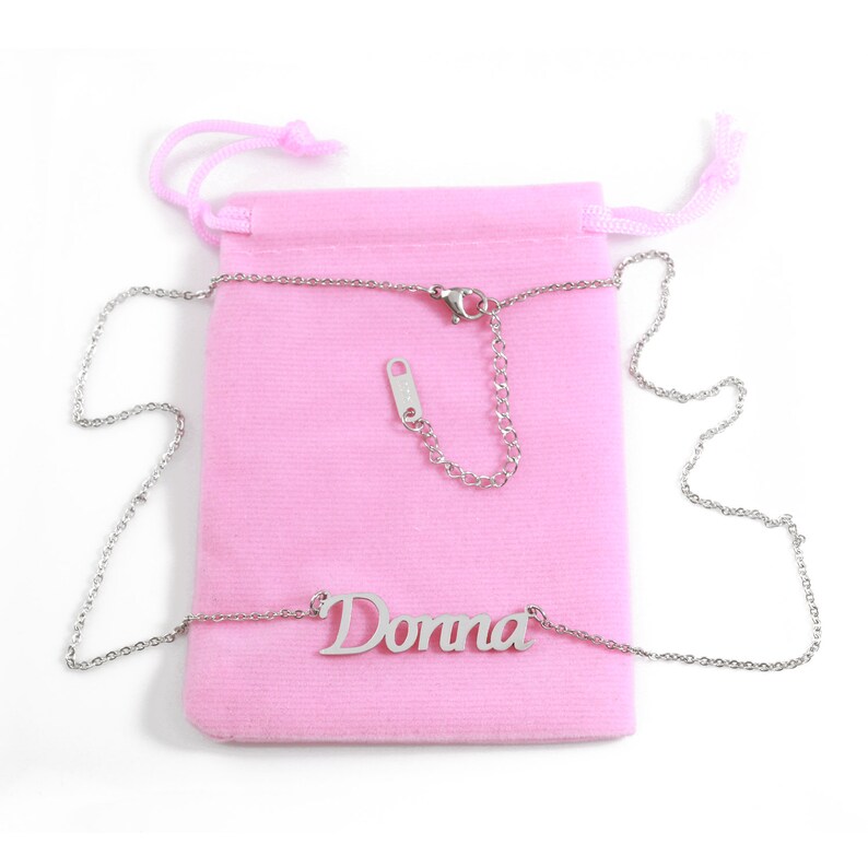 DONNA Personalized Name Necklace 18ct Rose - Etsy